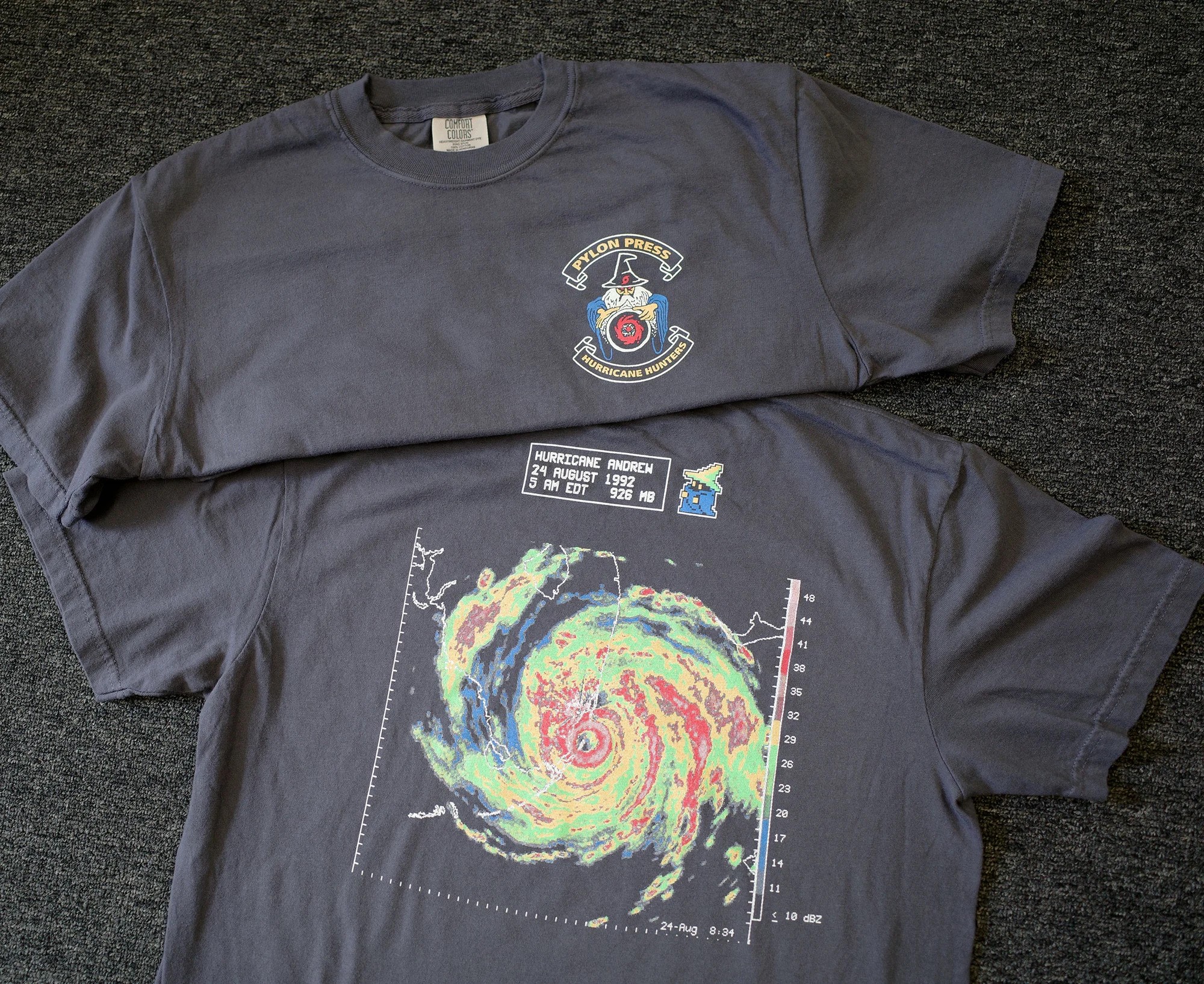 Hurricane Wizard shirts - Pylon Press Screen Printing